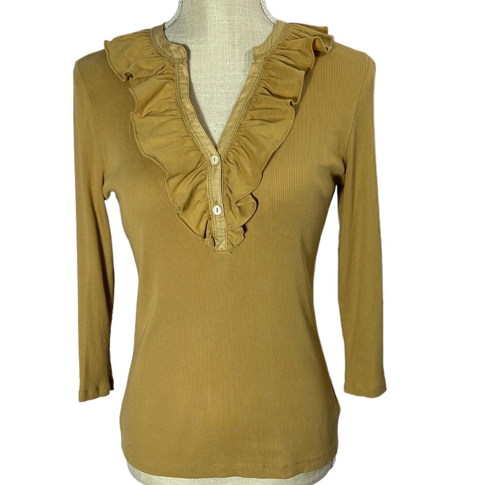 Lauren Ralph Lauren Dainty Ruffle Neck Shirt - Gem